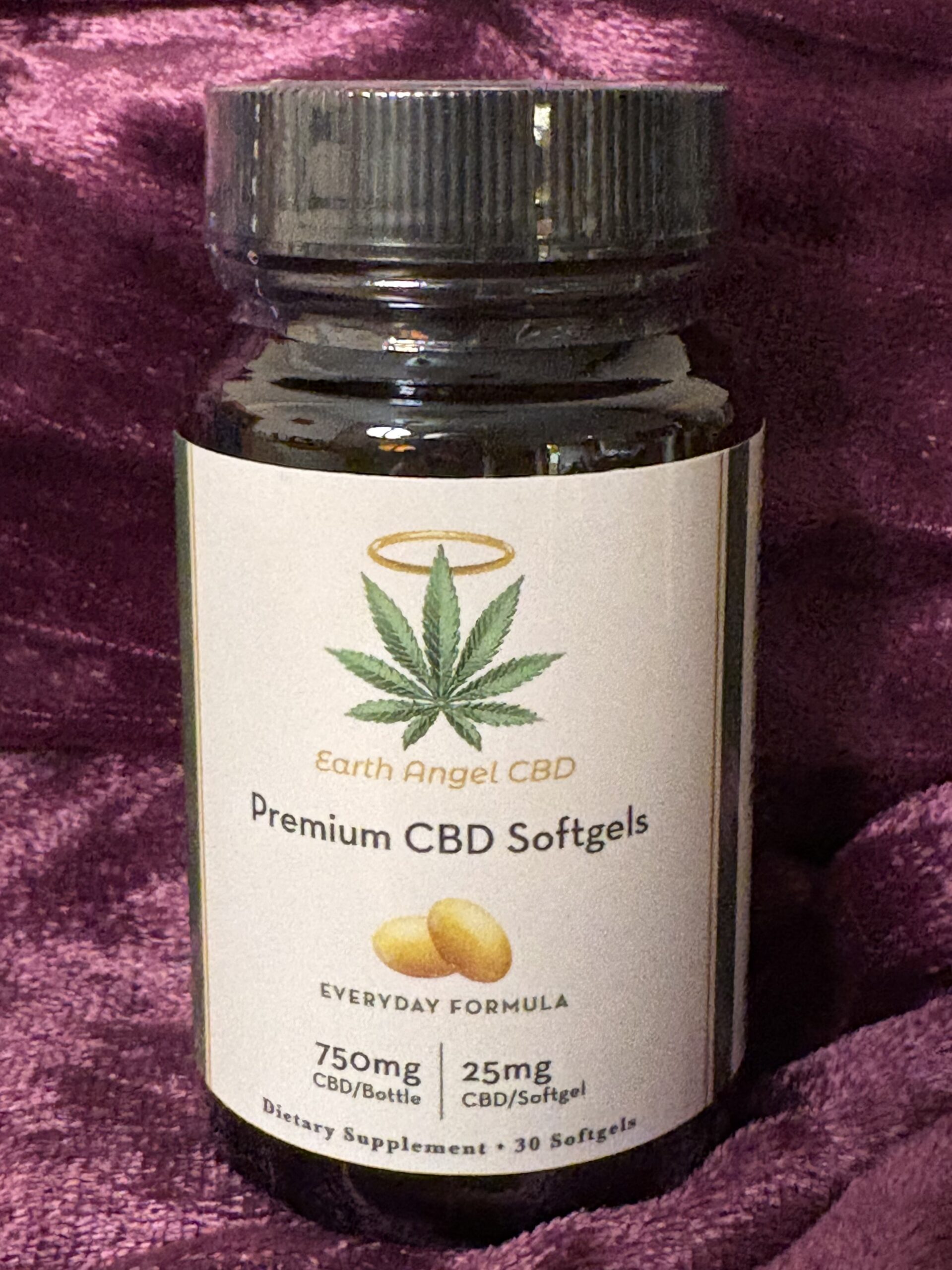 Earth Angel CBD Everyday 25mg Broad Spectrum Nano CBD Softgels (Qty 30 ...