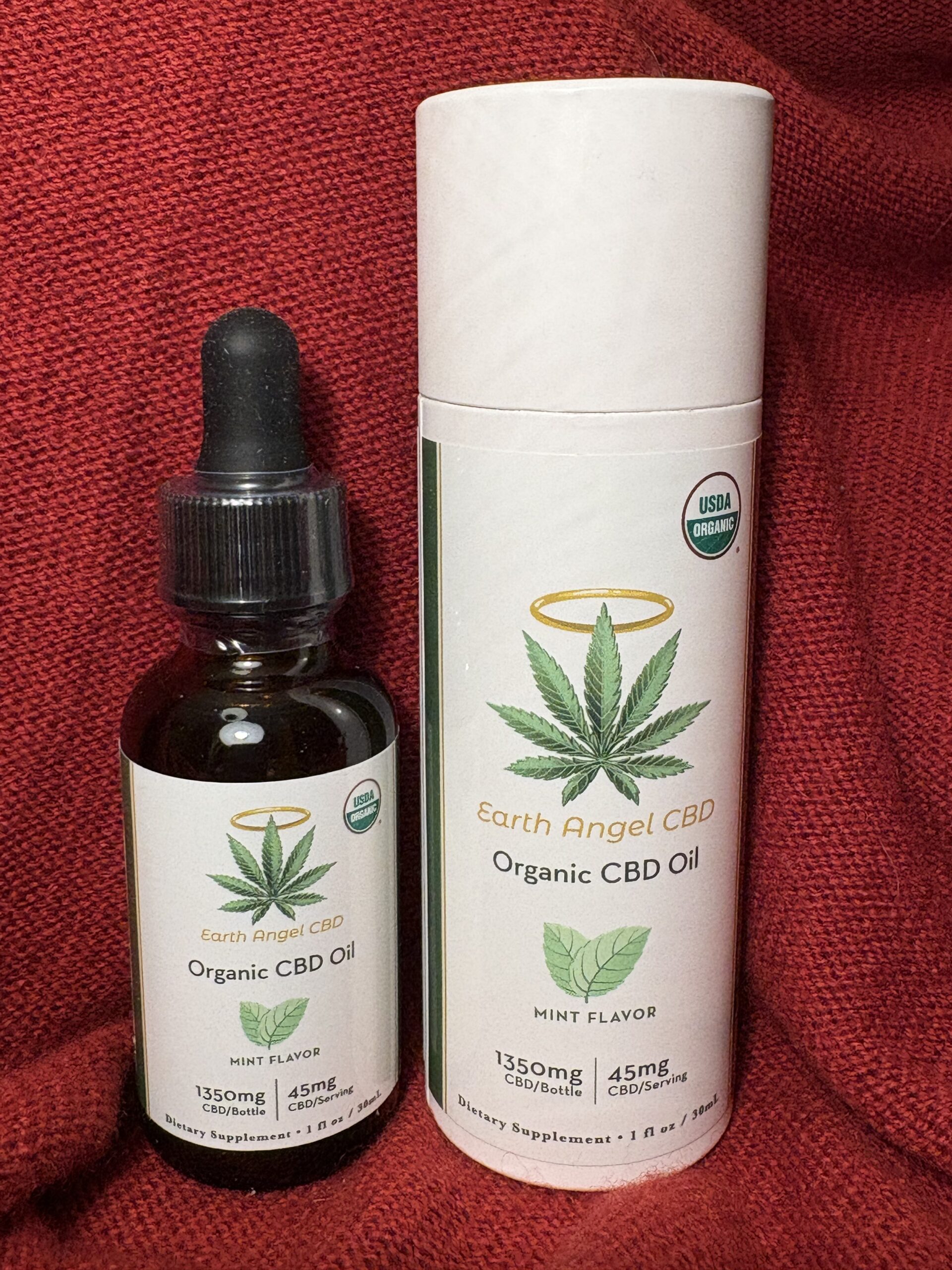 Earth Angel CBD Mint 1350mg Organic Broad Spectrum CBD Tincture (1 oz ...
